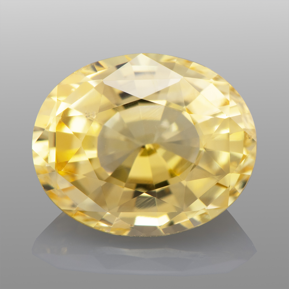 2.29ct Yellow Sapphire, Untreated, Oval Cut - Astrological Gem ...